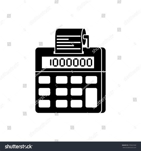 adding machine icon royalty free stock vector 670602568