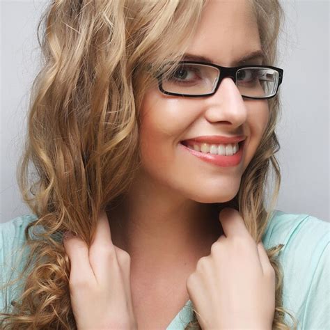 Premium Photo Friendly Blond Woman With Glasses