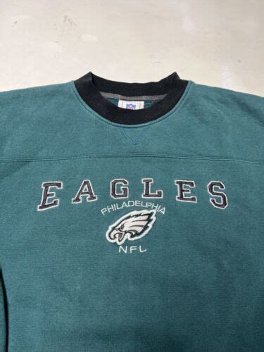 Vintage Nfl Philadelphia Eagles Graphic Crewneck Green Sweatshirt Men