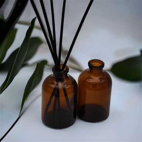 50ml Amber Glass Diffusers 5 Free Black Diffuser Sticks