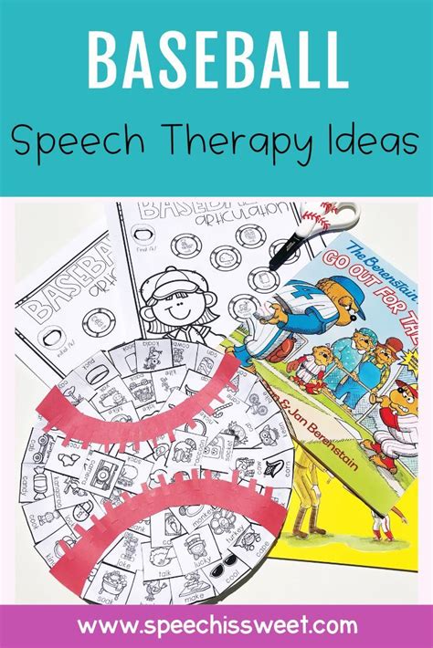 Baseball Theme In Speech Therapy Speech Therapy Activities Preschool
