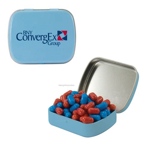 Small Light Blue Mint Tin Filled With Colored Bullet Candy China Wholesale Small Light Blue Mint