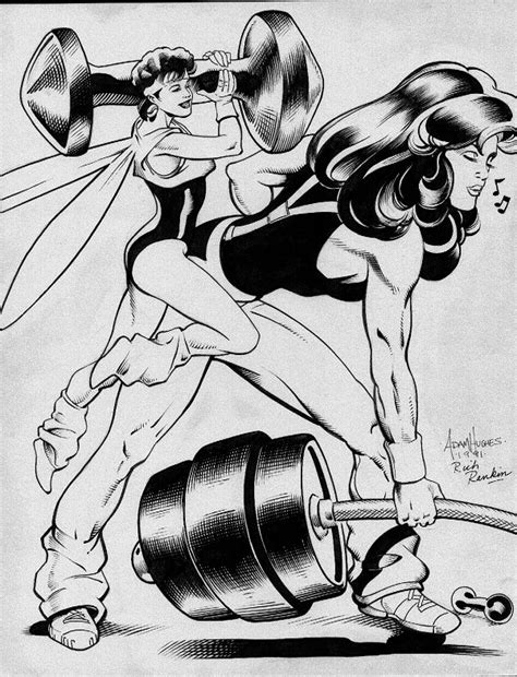 Adam Hughes She Hulk And Wasp Illustration In Brian Friedmans Good