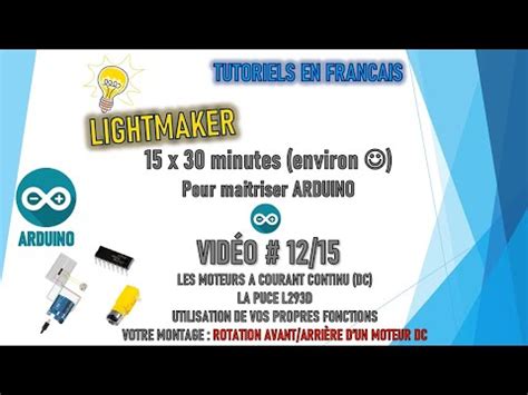 TUTO TUTO ARDUINO TUTORIEL POUR DEBUTANT MOTEUR DC COURANT CONTINU PUCE L D