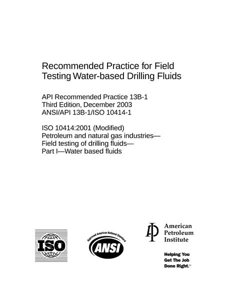 Api Rp 13b 120032003 Edition Pdf