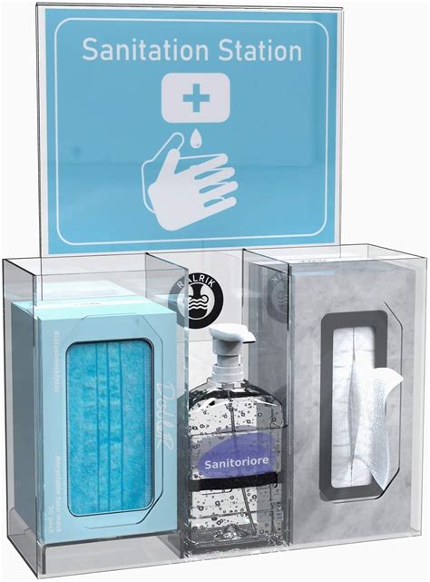 Hygiene Station Sanitation Station Mask Dispenser Glove Dispenser Wall