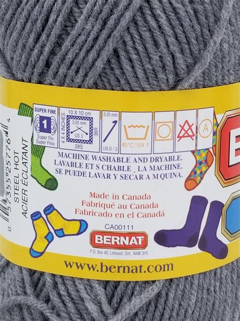 Bernat Sox Steel Hot Socks Yarn Fingering Weight Lightweight Gloves Hats Shawls Washable Grey