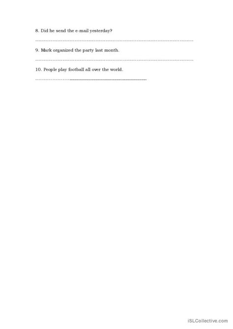 Passive Voice Français Fle Fiches Pedagogiques Pdf And Doc