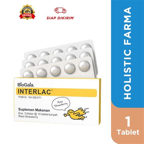 Interlac Tablet Kunyah Probiotik 1 Tablet Lazada Indonesia