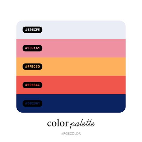 Modern Color Palettes Accurately With Codes Perfect For Use By
