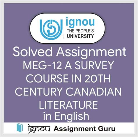 Meg 12 Masters Degree In English Solved Assignment 2020 2021 Ignou