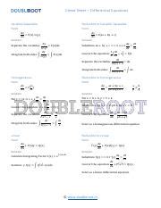 Differential Equation Pdf Cheat Sheet Differential Equations Variable Separable