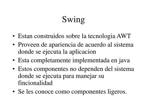 Ppt Awt Y Swing Powerpoint Presentation Free Download Id1001536