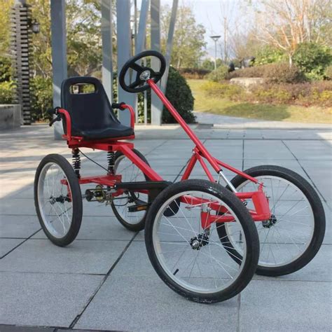 Four Wheeled Bicycle Sightseeing Bike Front And Rear Shock Absorption Exercise Bike 20 Inch