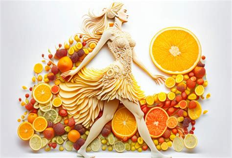 Premium Photo Fruits And Vegetables In The Shape Of A Girl