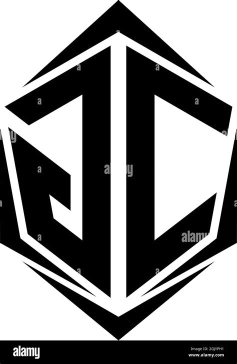 Initial Gc Logo Design With Shield Style Logo Business Branding Stock