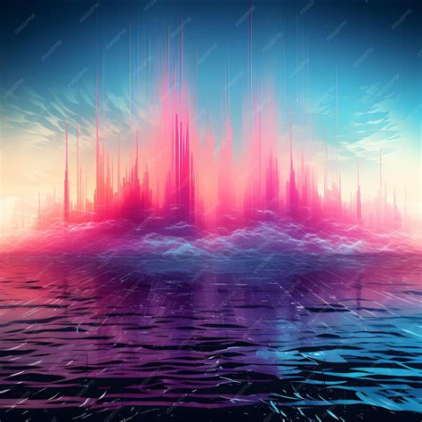 Premium Photo Abstract Background Of Spectrogram With Purple And Magenta And Aquamarine Color