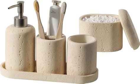 Terramoza Ceramic Bathroom Accessory Set 5 Pcs Includes