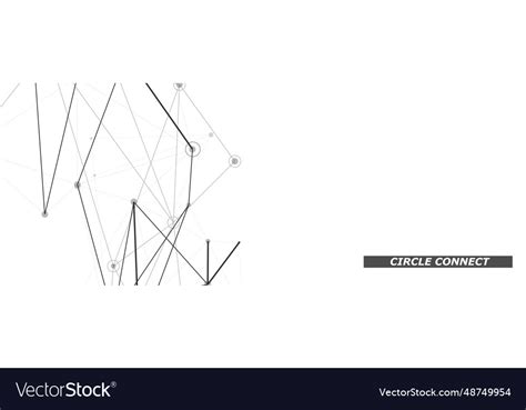 Abstract Connecting Dots And Lines Polygonal Vector Image