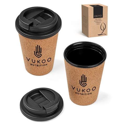 Okiyo Joki Cork Double Wall Tumbler 350ml Dr Ok 205 B Blue Chip