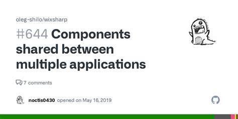 Components Shared Between Multiple Applications · Issue 644 · Oleg Shilowixsharp · Github