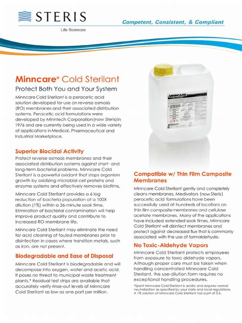 Minncare Cold Sterilant Pdf
