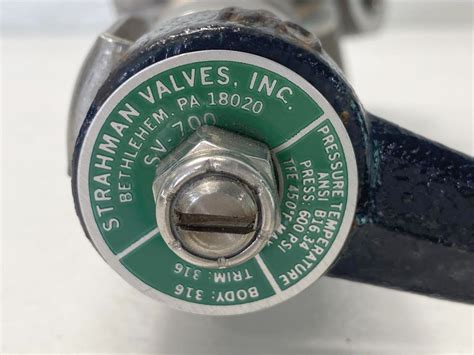 Strahman 12” Fnpt X 34” Mnpt 600 316 Stainless Steel Sampling Valve
