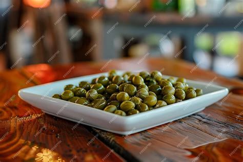 Capers On A Small White Dish Premium Ai Generated Image