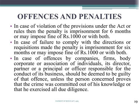 Payment Of Bonus Act 1965 Pptx