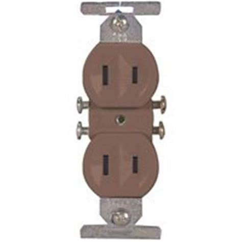 Cooper Wiring 736b Box Two Wire Standard Brown Duplex Receptacle 15