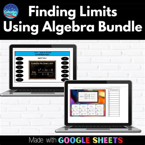 Finding Limits Using Algebra Bundle By Calculus4u Tpt