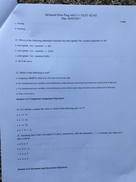 Solved Advanced Struc Prog With C Elet 422 02 Due