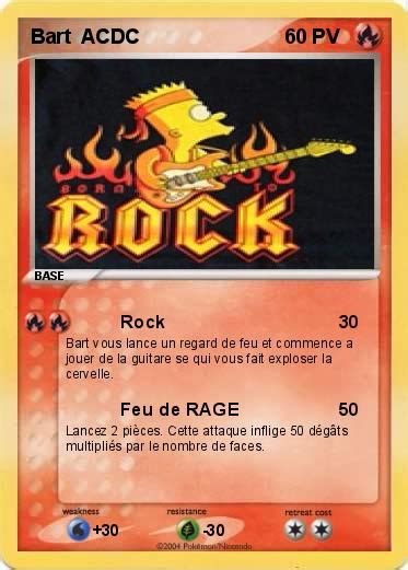 Pokémon Bart Acdc Rock Ma Carte Pokémon