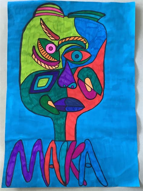 Kubismus Picasso Collagen Selbstporträts R7a Kunst Kaulbach Schule