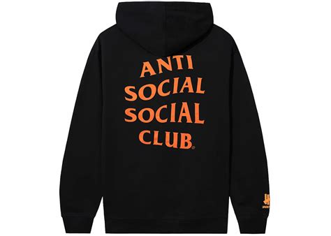 Anti Social Social Club X Undefeated Still Paranoid Hoodie Black Mens