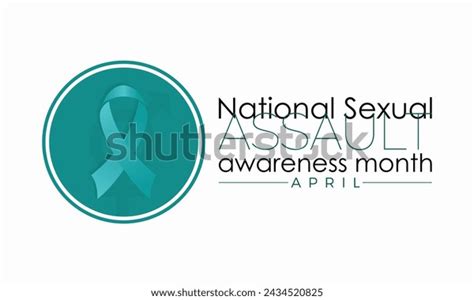 National Sexual Assault Awareness Month Observed Stock Vector Royalty
