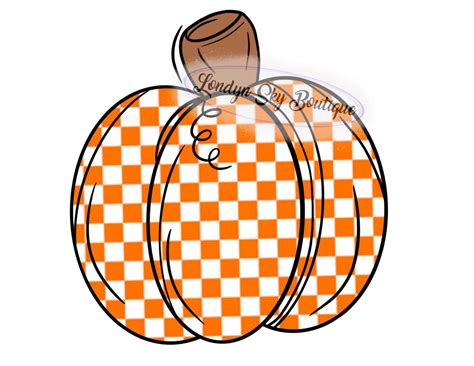 Tennessee Checkered Pumpkins Digtal Png Instant Download Etsy
