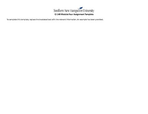 Cj 140 Module Four Communication Assignment Template And Guidelines