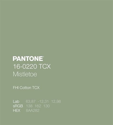 Sickly Green Color Mistletoe Color Aesthetic Pantone Color Pantone Tpx