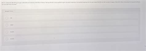 Solved Can Exclude From Incomemultiple