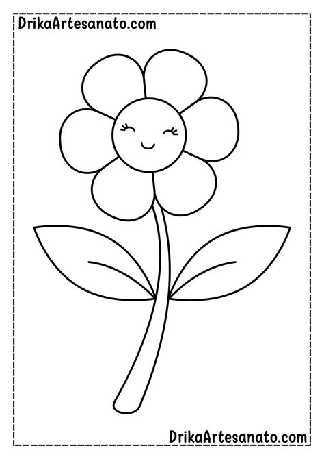 Desenho De Flor Para Colorir E Imprimir Grátis Em Pdf