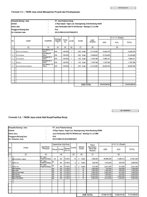 Contoh Tkdn Pengadaan Jasa Pdf
