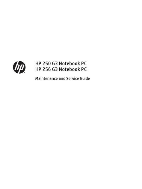 Hp 250 G3 Service Manual Pdf Bios Personal Computers