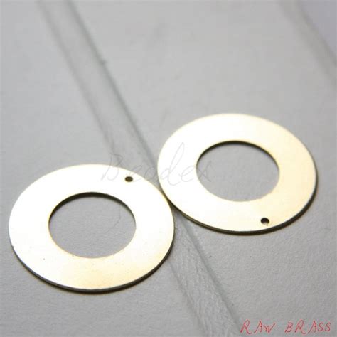 10 Pieces Raw Brass Flat Ring Loop C3017 F10 Etsy Uk