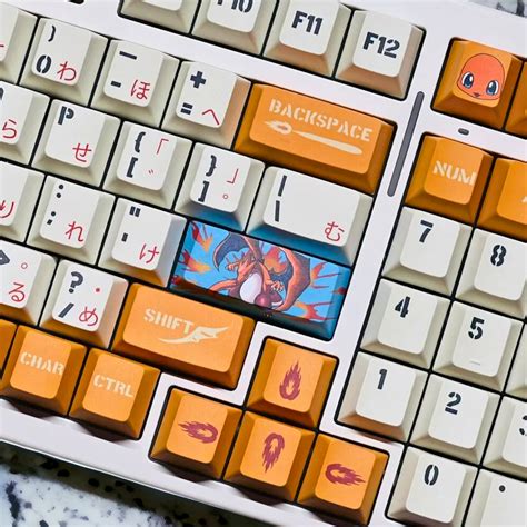 Charizard Pokemon Keycaps Set Cute Japanese Anime Theme Etsy