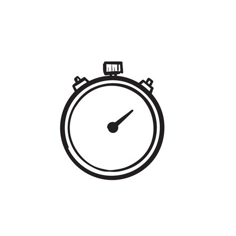 Hand Drawn Stopwatch Timer Icon Vector Flat Design Doodle Style 4473285