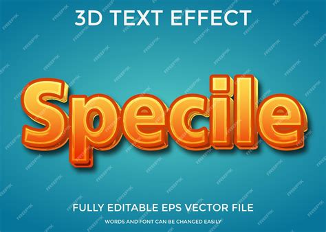 Premium Vector Specile Editable 3d Style Text Effect