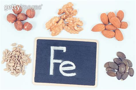 Inscription Fe And Ingredients As Source Iron Omega Acids Vitamins Minerals And Fiber 이미지