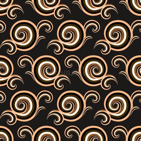 Vector Seamless Pattern With Curls And Swirls Stock Vector