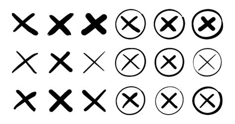Màu Đen Sai Dấu Ký Hiệu Đặt Biểu Tượng Dấu Chéo Sai Hình Minh Họa Sẵn Có Tải Xuống Hình ảnh